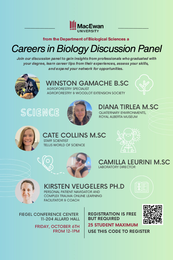 Careers in Biology Panel - MacEwan University